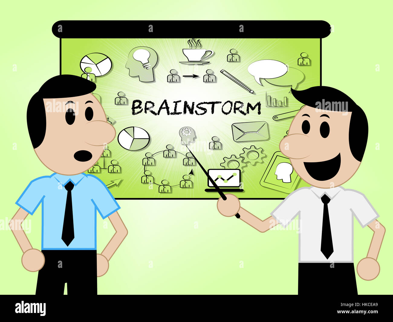 Brainstorm Icons Characters Indicating Dream Up And Create 3d ...