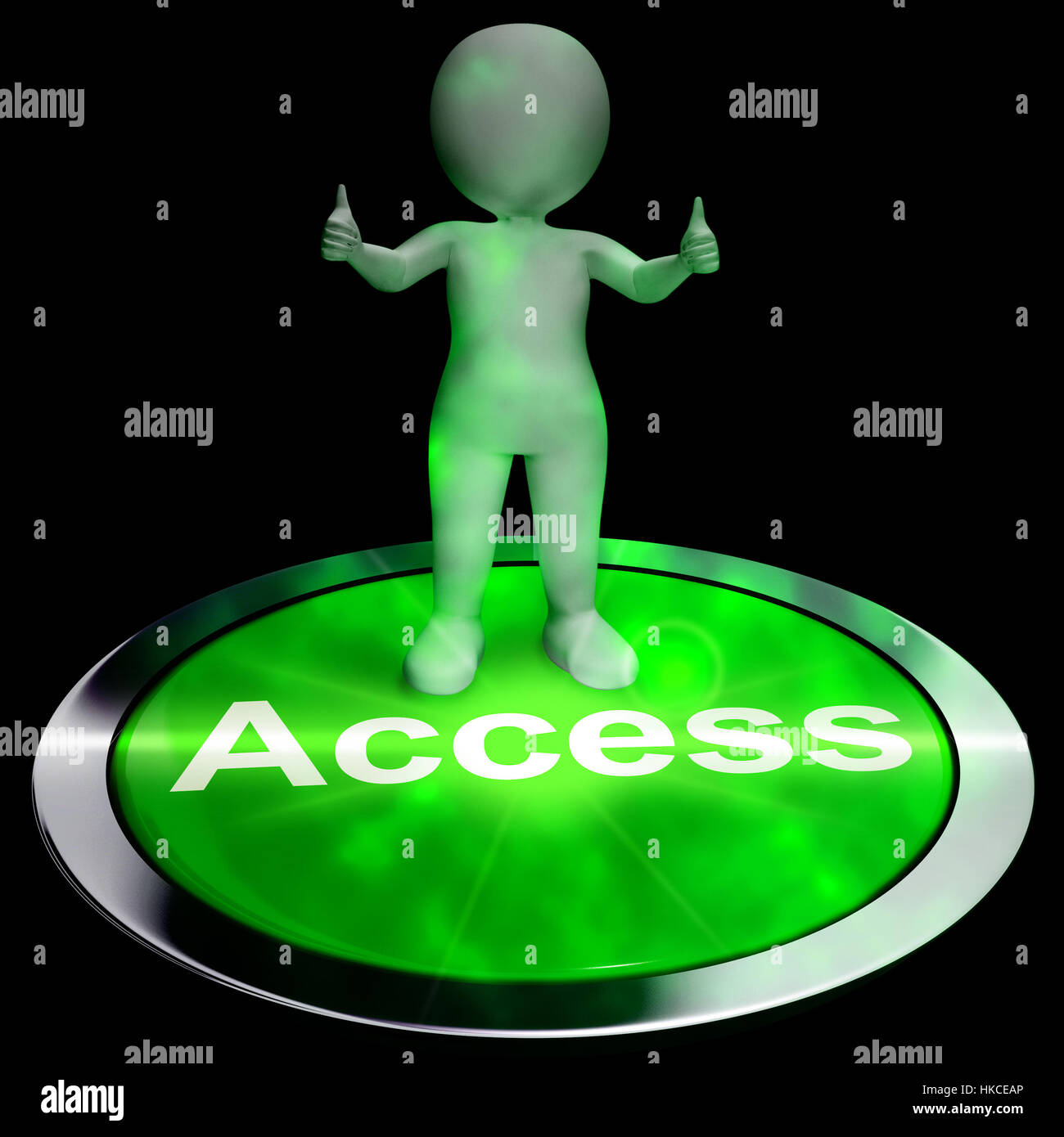 Access Button Showing Permissions Login And Security 3d Rendering Stock ...