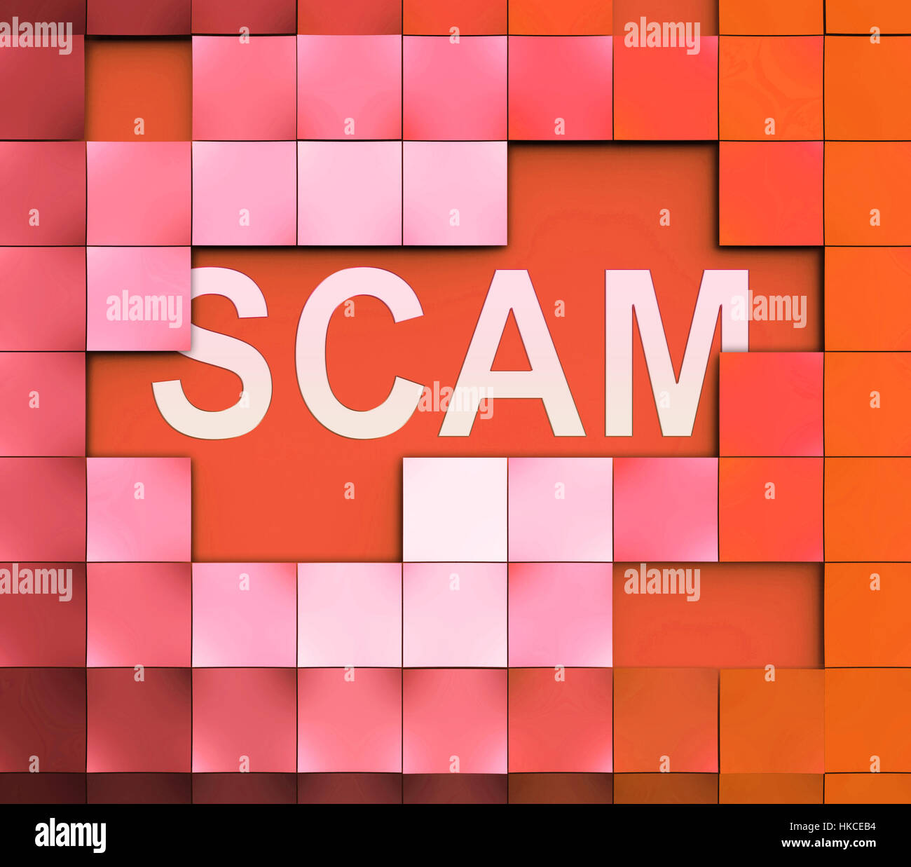 Computer Scam Meaning Scamming Processor And Fraud Stock Photo - Alamy