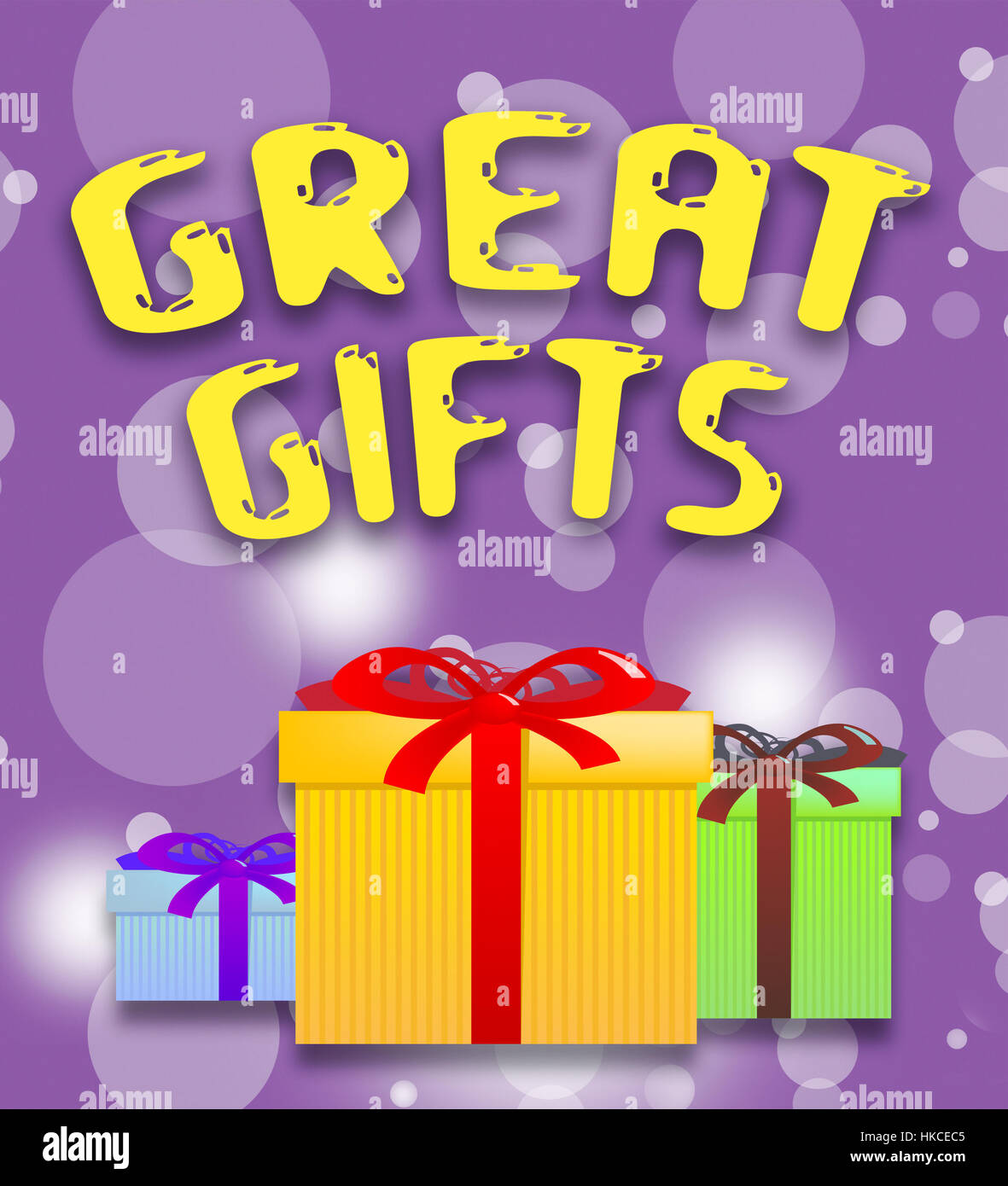 Great Gifts Giftboxes Shows Cool Presents 3d Illustration Stock Photo ...