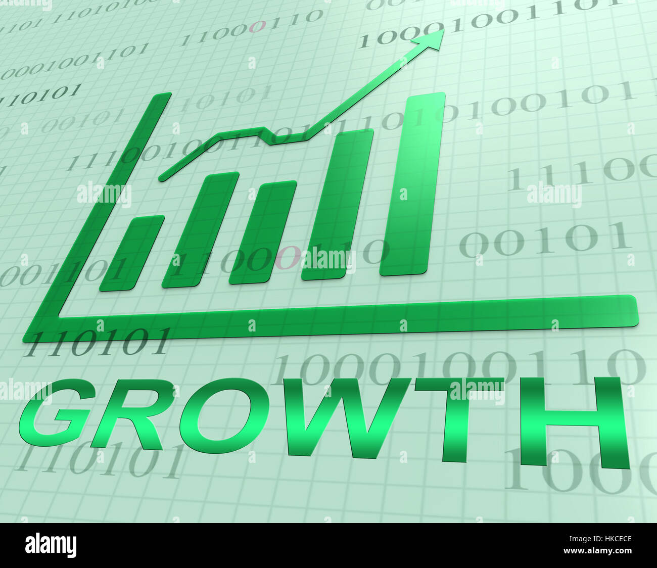 Growth Graph Meaning Business Increase 3d Rendering Stock Photo - Alamy