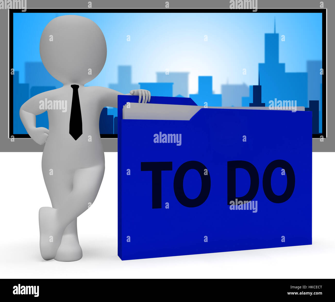 To Do Folder Character Meaning Getting Organized 3d Rendering Stock ...