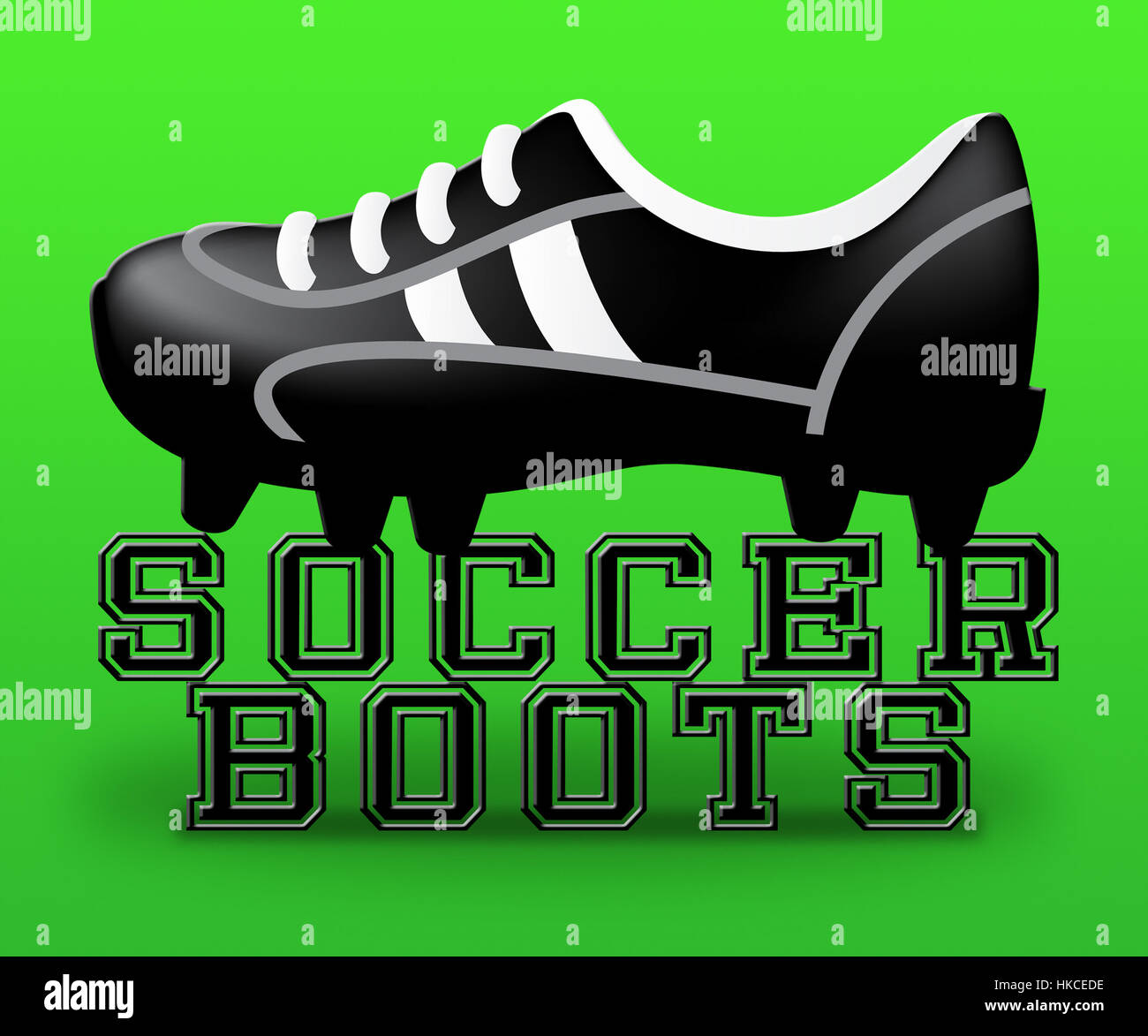 Soccer Boots Boot Shows Football Footwear 3d Illustration Stock Photo ...