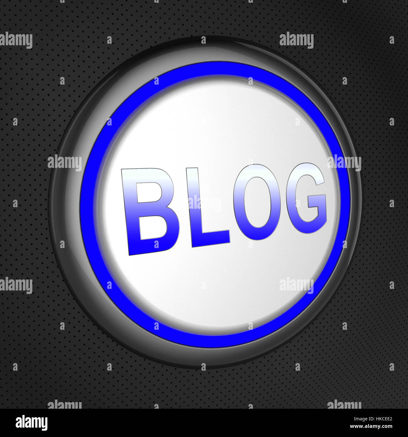 Blog Button Showing Internet Site Blogging 3d Illustration Stock Photo ...