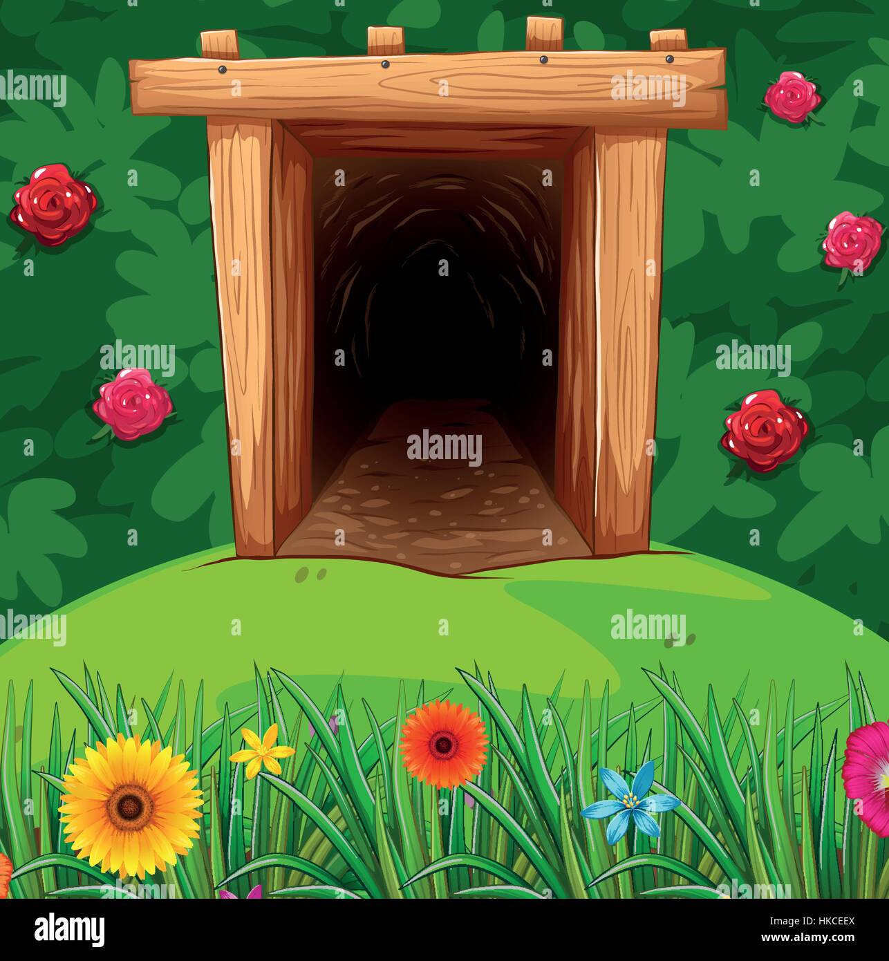 Tunnel Entrance Stock Vector Images - Alamy