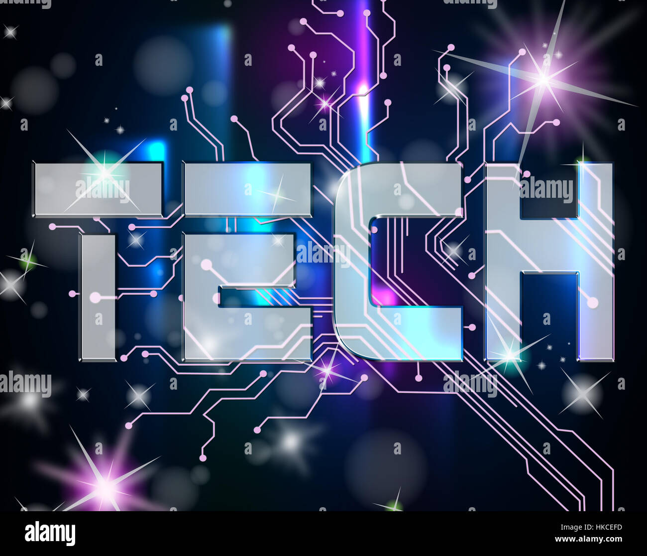 Electronic Circuit Showing Hi Tech And Motherboard Stock Photo - Alamy