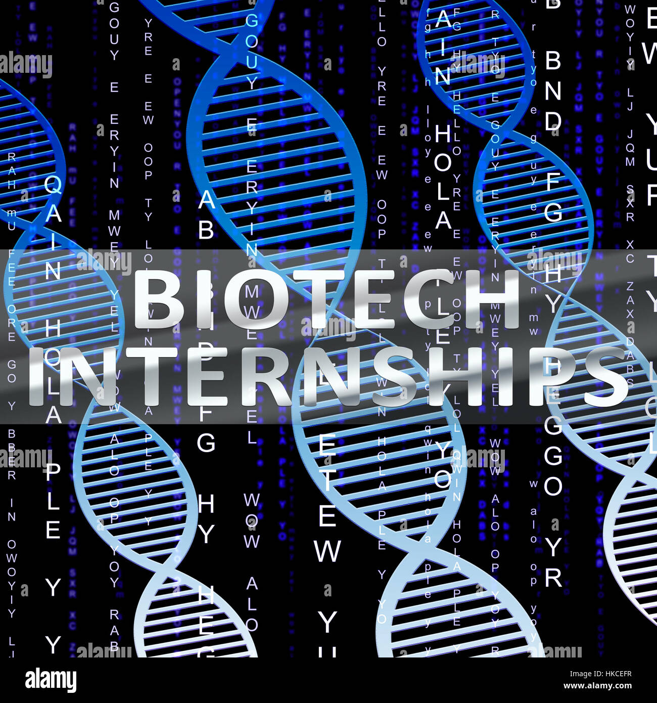 Biotech Internship Helix Shows Biotechnology Training 3d Illustration ...