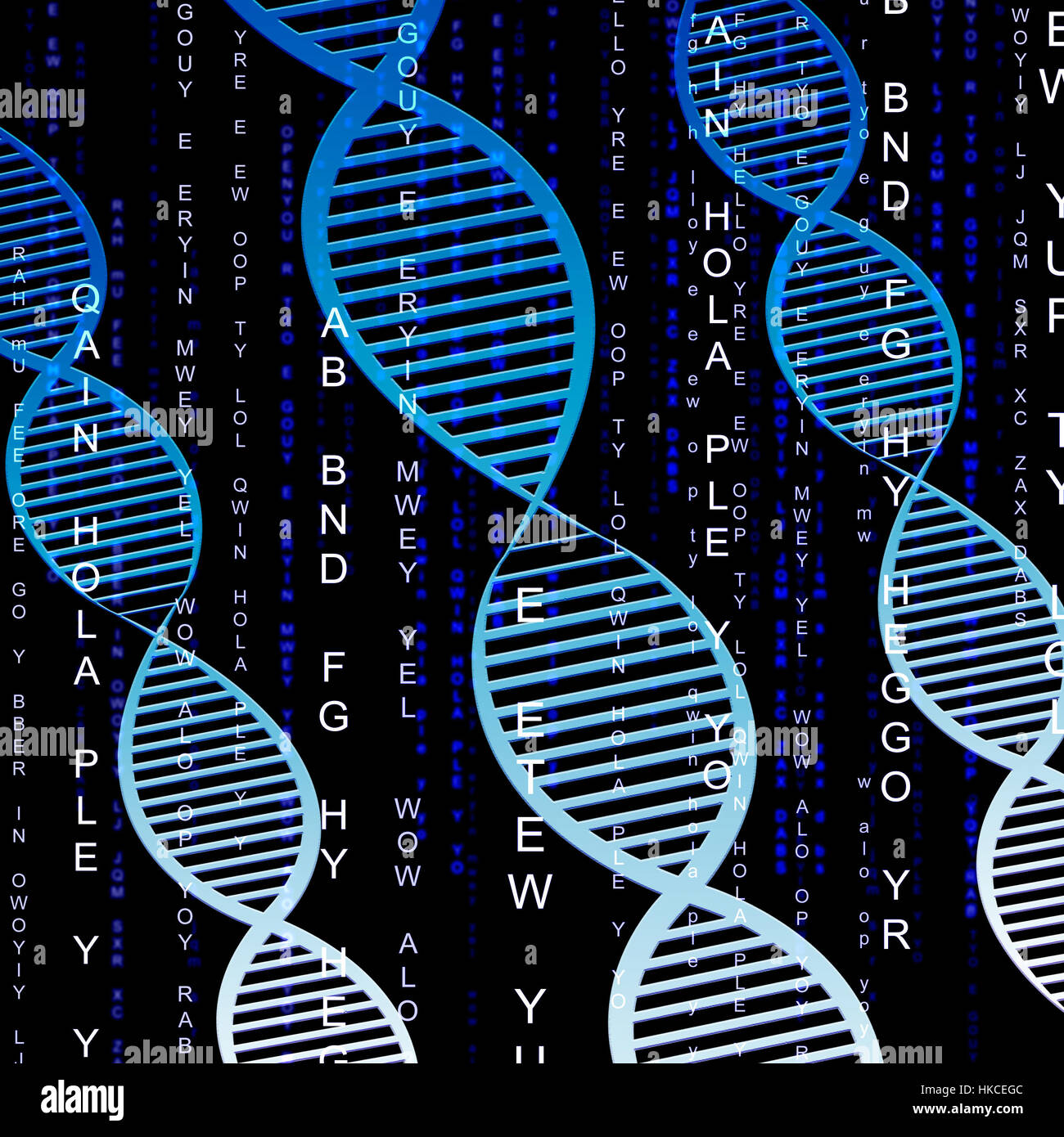 Dna Helix Represents Genetic Chromosome 3d Illustration Stock Photo - Alamy