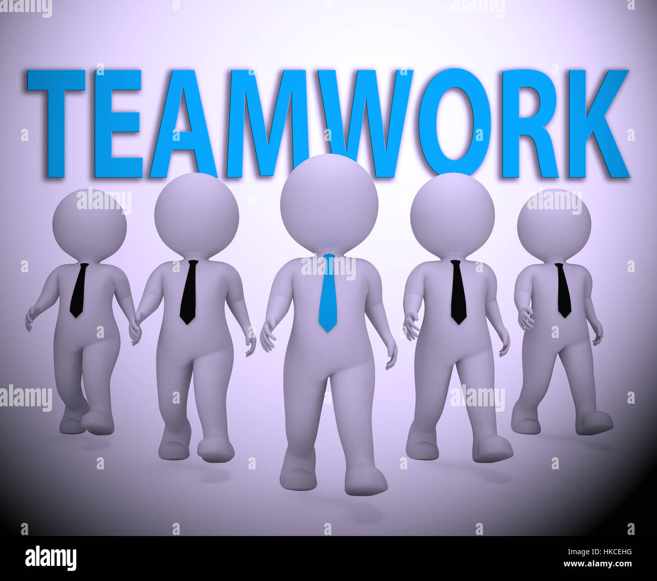 Teamwork Businessmen Characters Representing Cooperation Organization ...