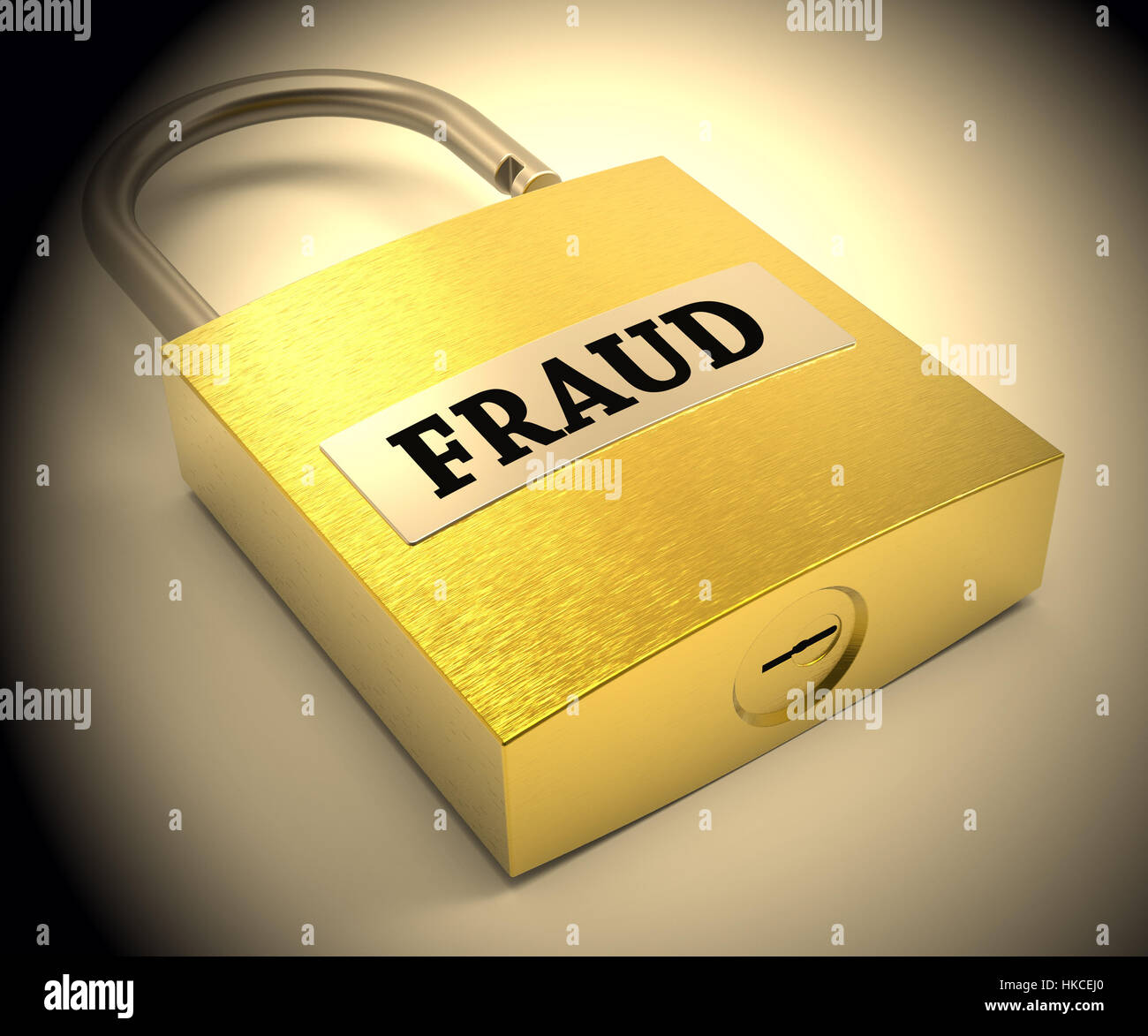 Fraud Padlock Shows Hoax Scam 3d Rendering Stock Photo - Alamy