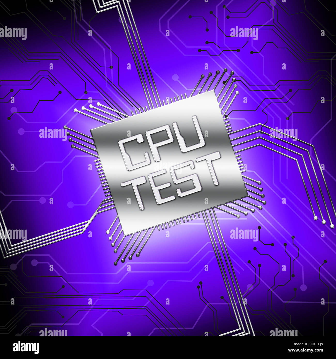 Cpu Test Showing Microprocessor Speed Check 3d Illustration Stock Photo ...
