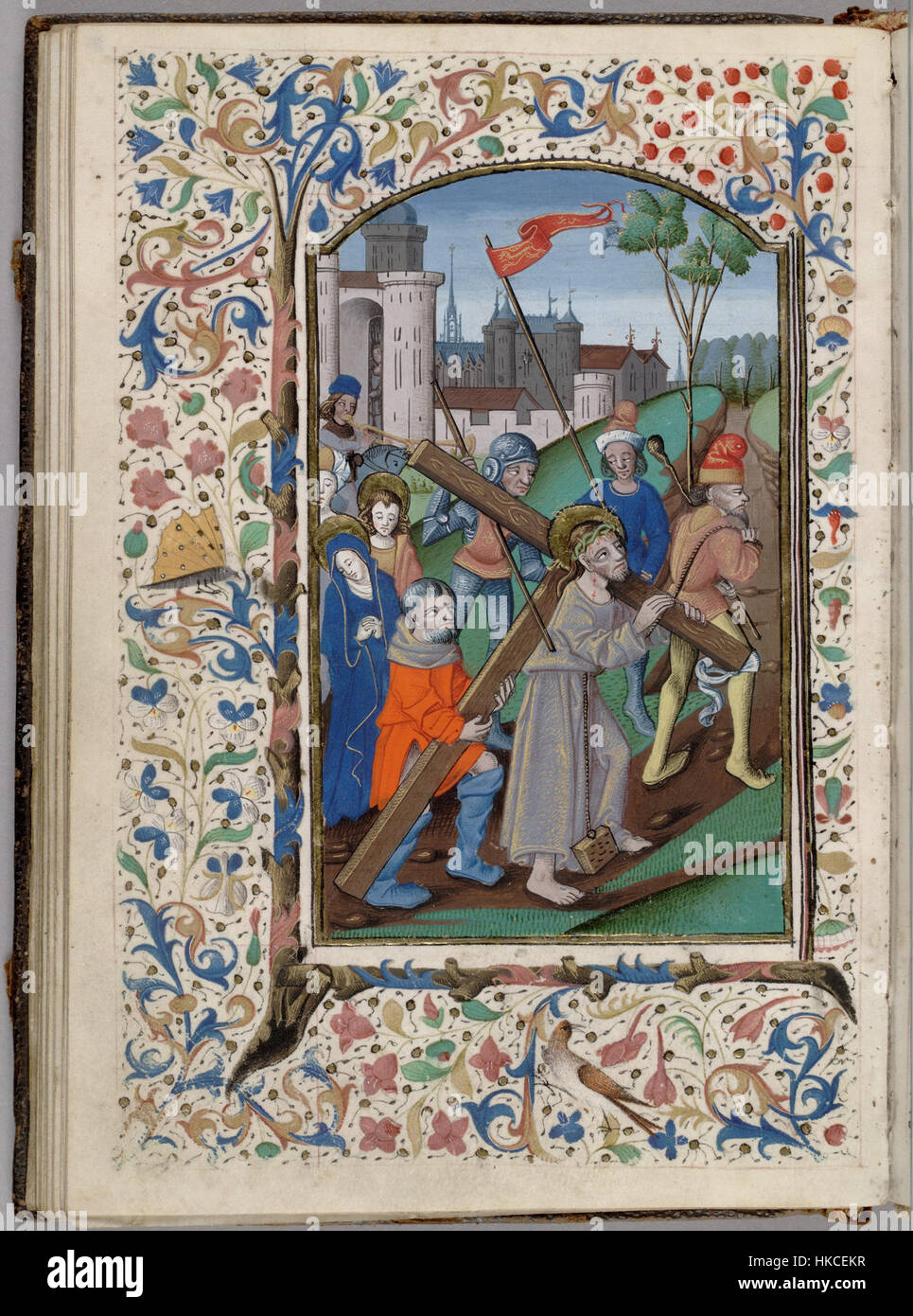 This illuminated manuscript from 15th-century France depicts a scene of ...