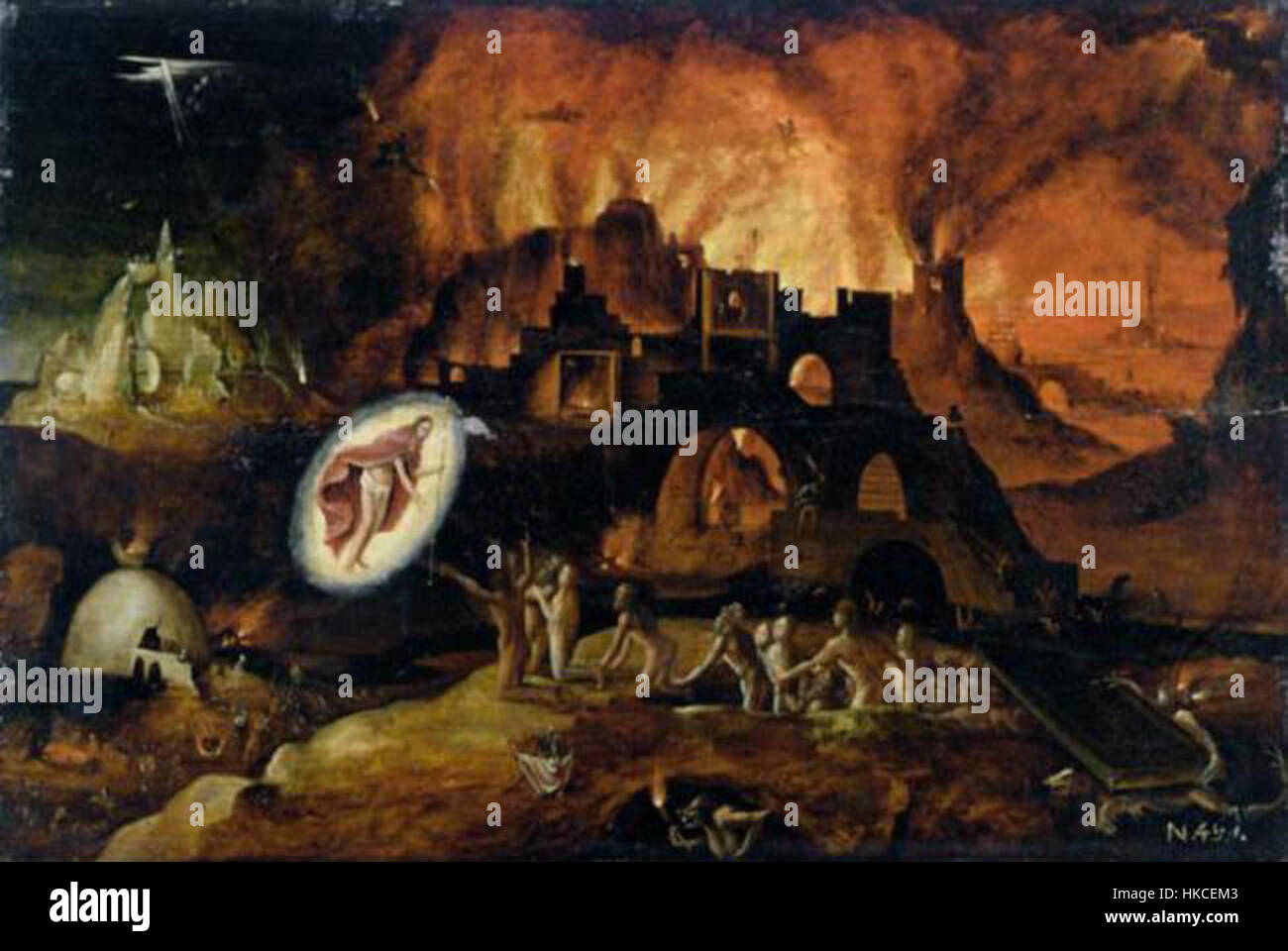 A work of art by Jheronimus Bosch, often showcasing religious and ...