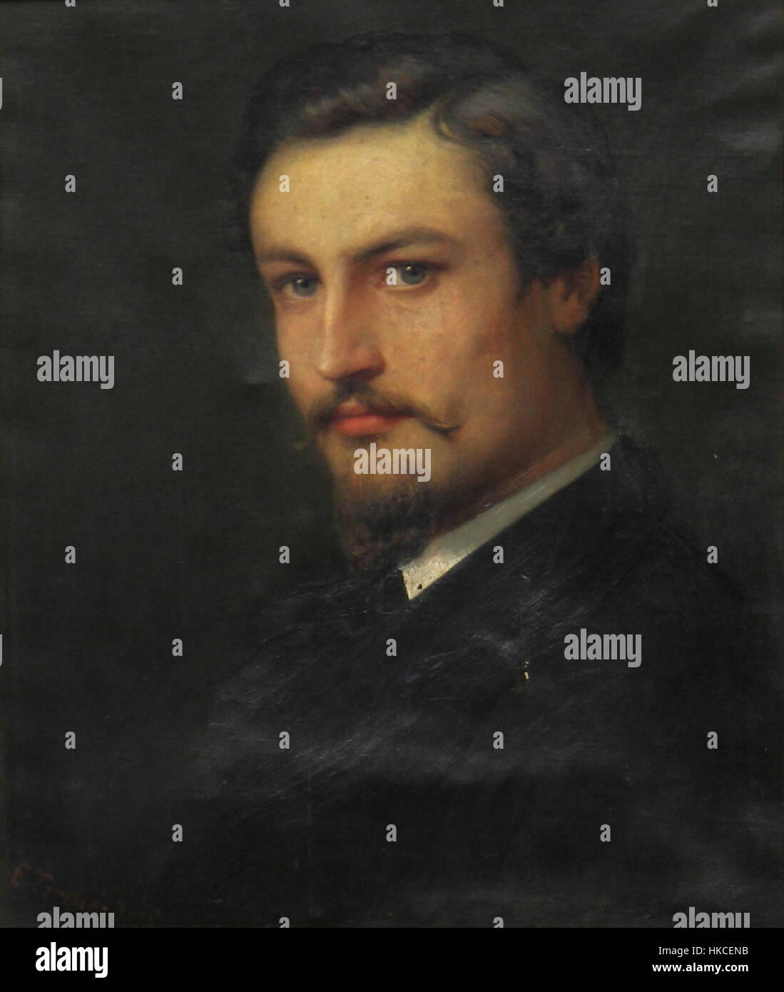 A portrait of Johannes Schmidt by Emil Teschendorff, capturing the ...