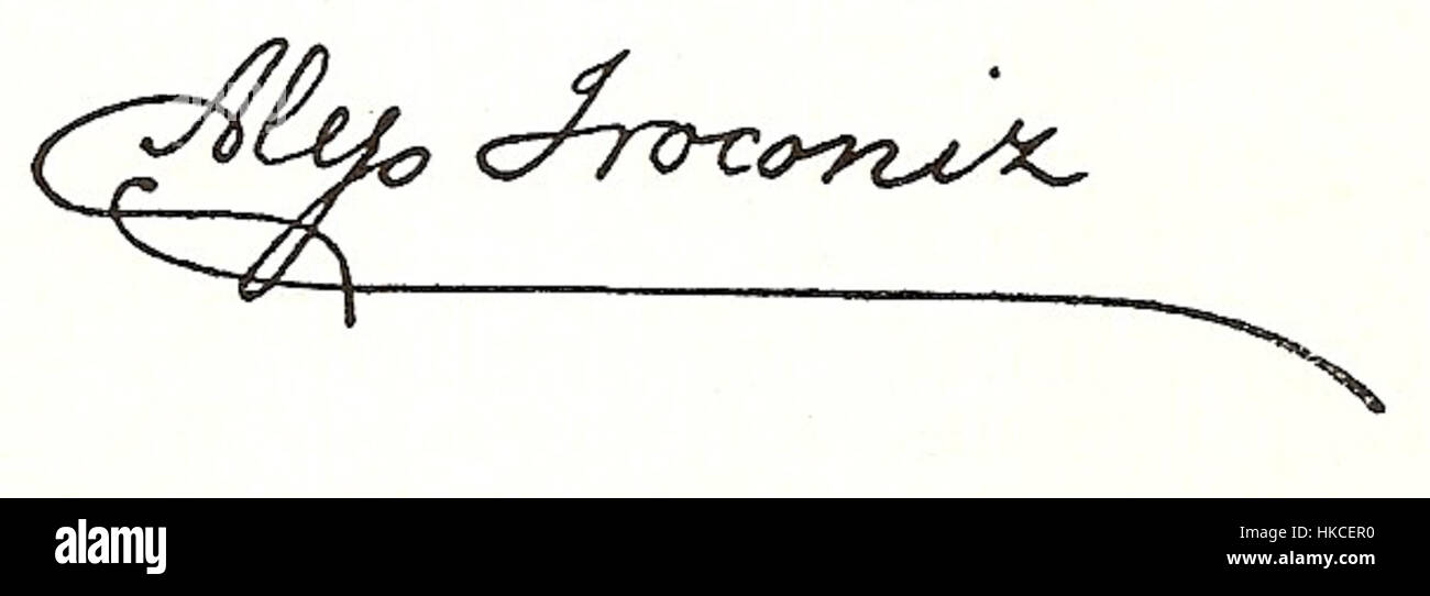 Jose Alejo troconis del Mas signature 2012 00 Stock Photo - Alamy