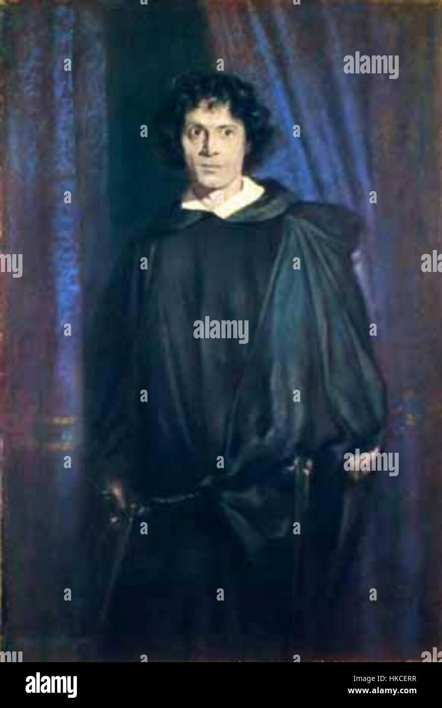 This portrait of Josef Kainz as Hamlet, painted by Georg Ludwig Meyn ...