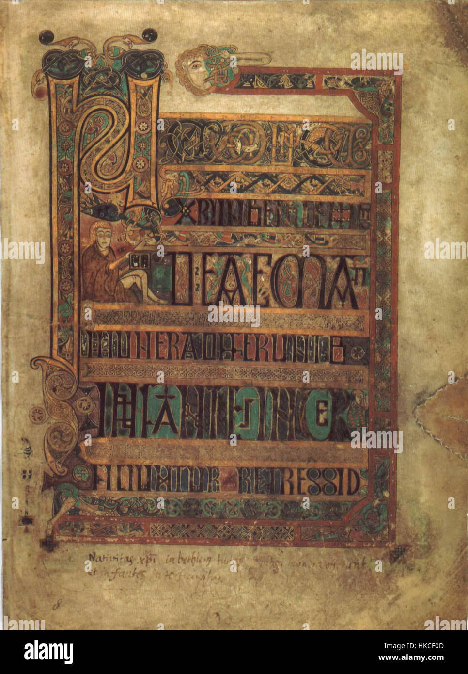 The 'Kells Folio 008r' is an illuminated manuscript from the famous ...