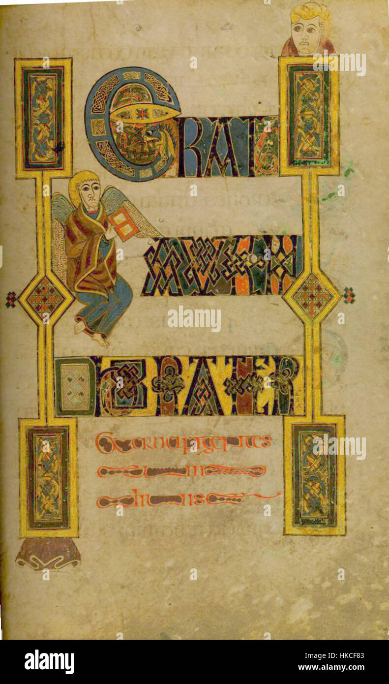 This page from the Book of Kells, known for its intricate Celtic ...