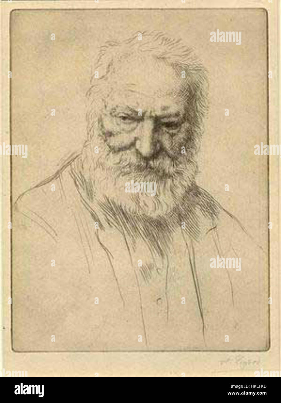 Legros' portrait of Victor Hugo, the famed French writer, captures the ...