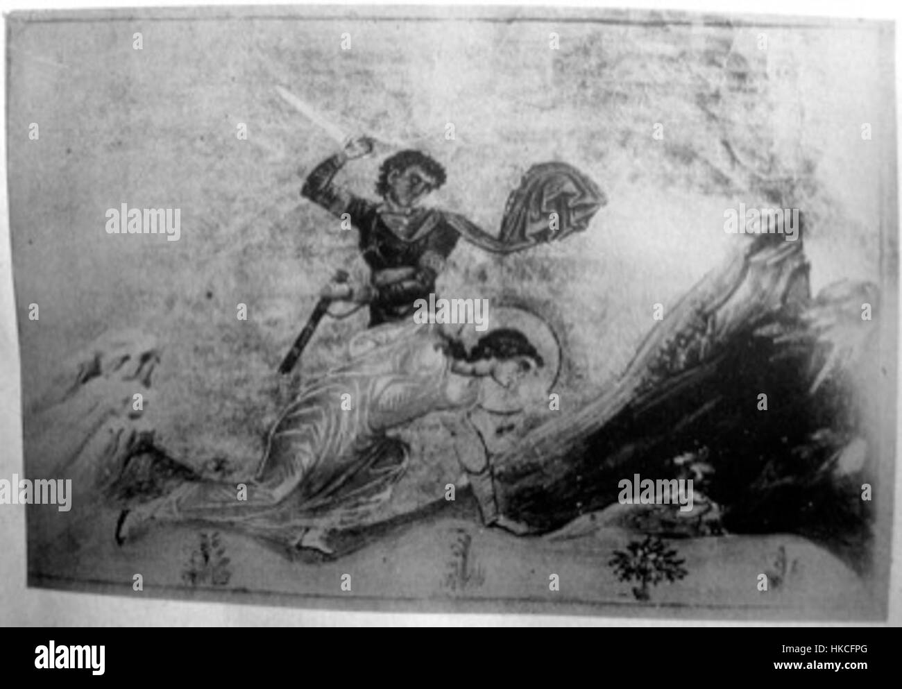 The 'Martyr Eudoxia' is a religious image from the Menologion of Basil ...