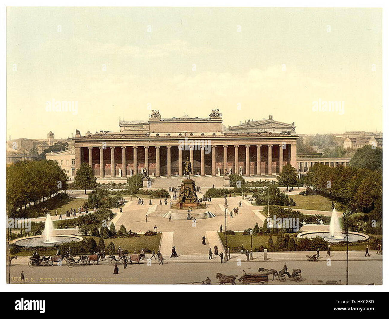 The painting 'Lustgarten 1900' captures a historical view of a garden ...
