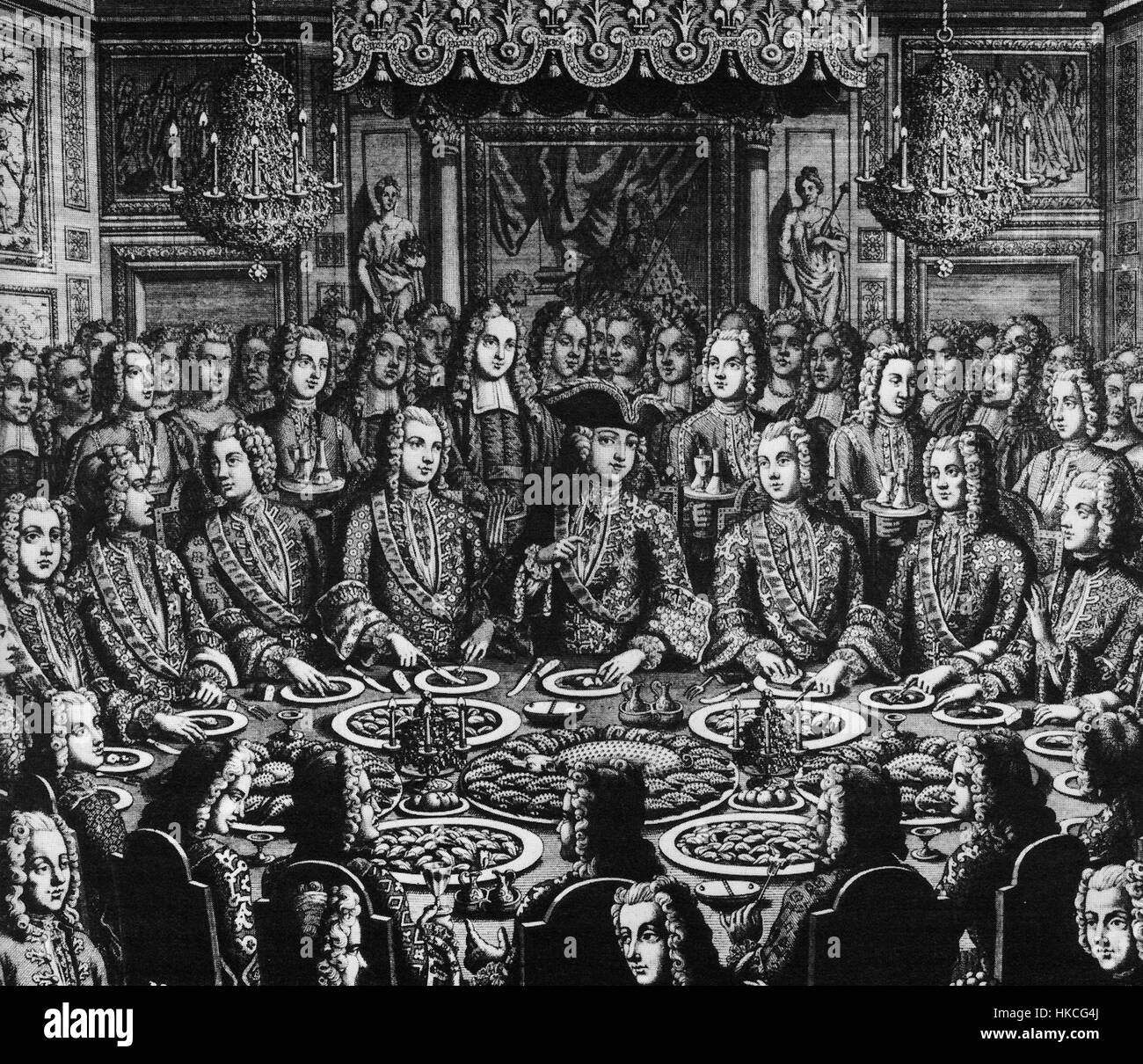 This artwork reflects the reign of Louis XV, King of France, during the ...