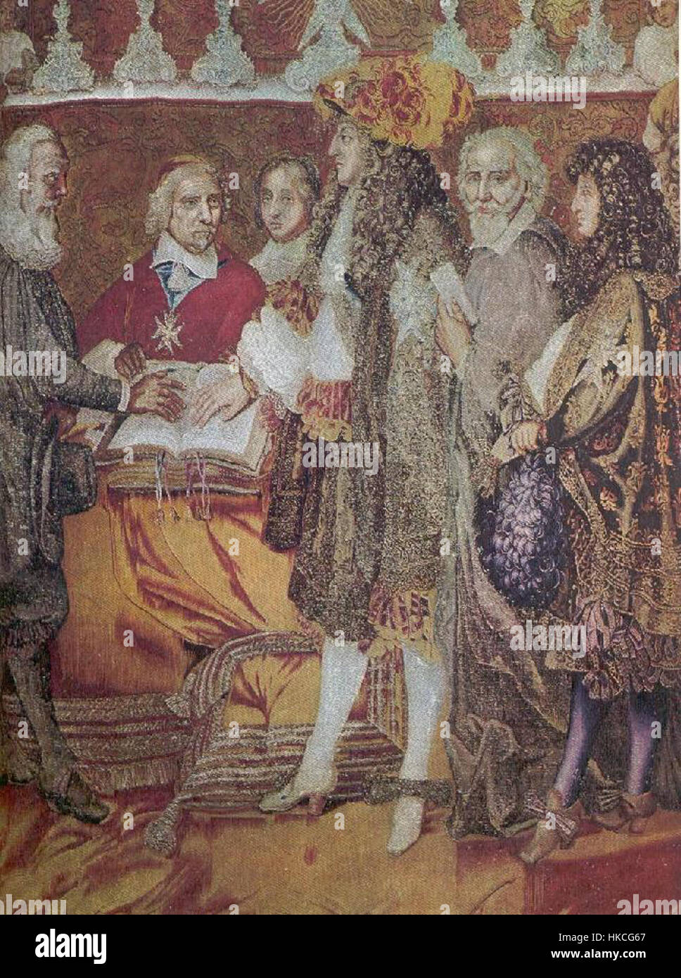 A historical painting of a figure named Louis145, focusing on his noble ...