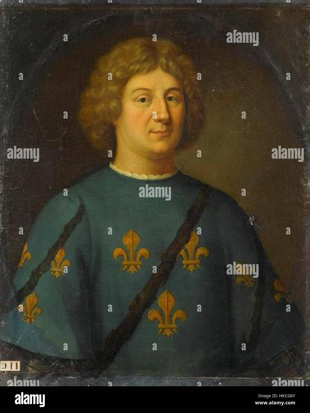 Louis de Bourbon Roussillon is depicted in this oil portrait ...