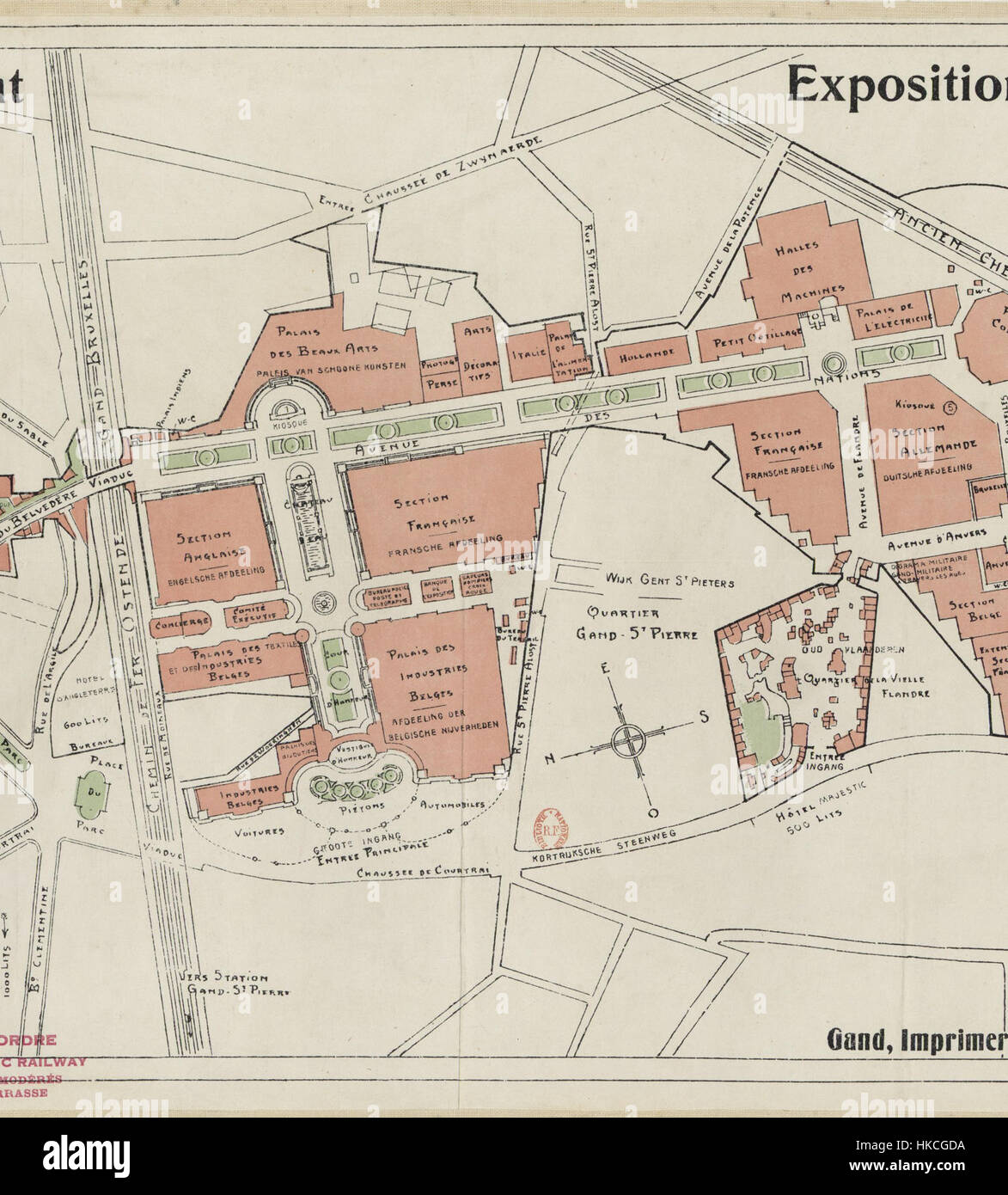 This detailed map of the Universal Exposition of Ghent, created by F ...
