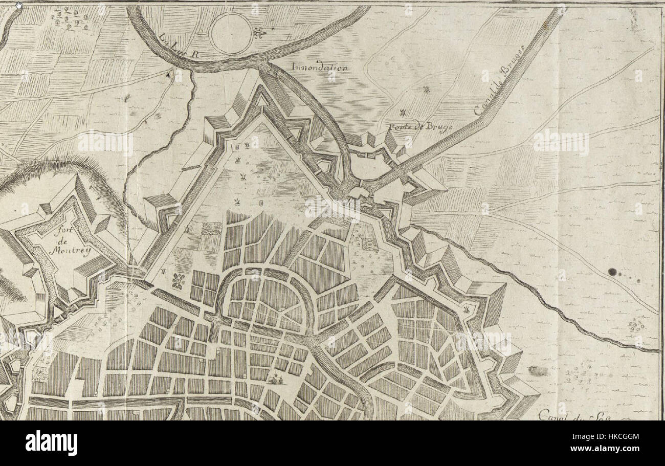 A detailed map of Ghent by Johannes Ammann, showcasing the historical ...
