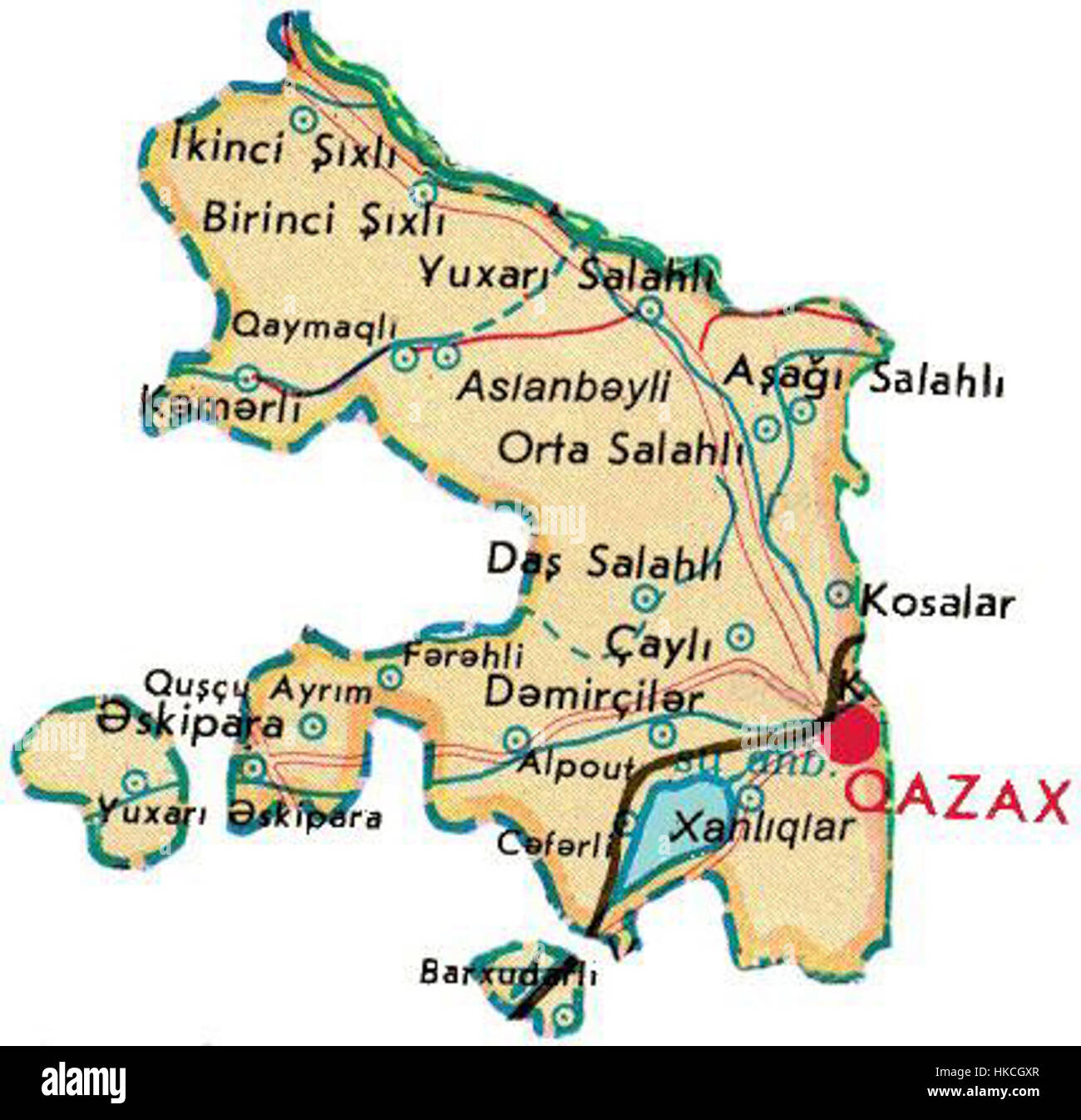 The Qazax map is a historic cartographic representation of the Qazax ...