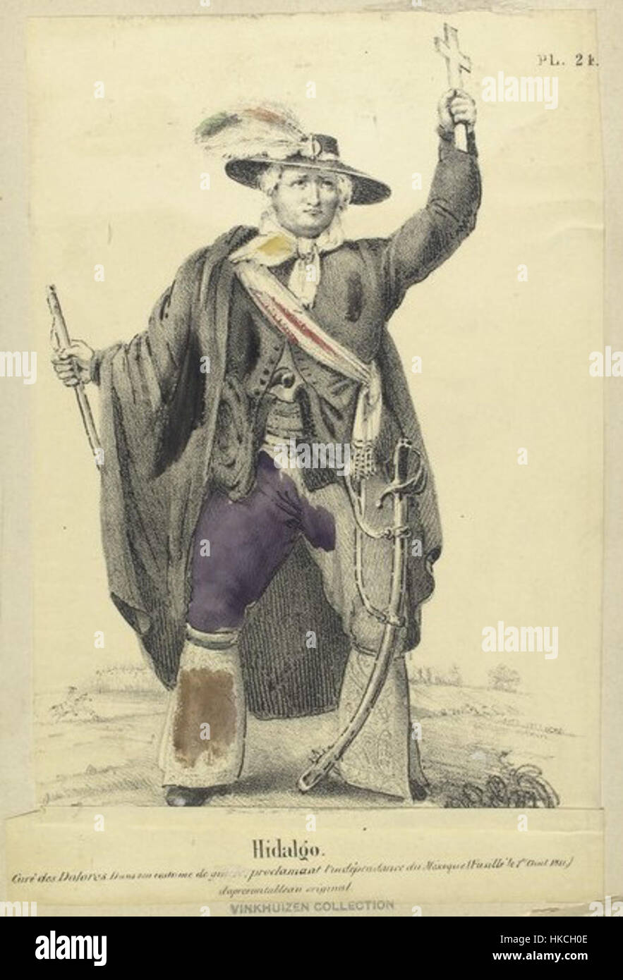 *Miguel Hidalgo* by Vinkhuijzen is a historical painting depicting the ...