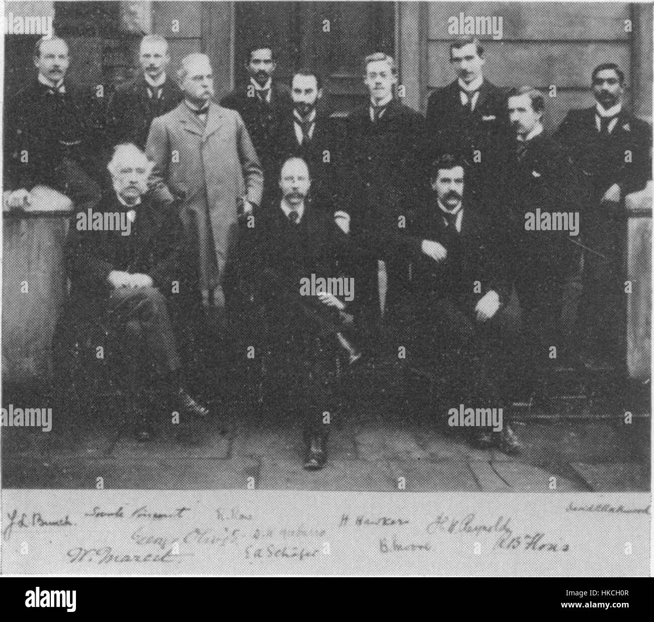 A group portrait from 1895 showing the members of University College ...