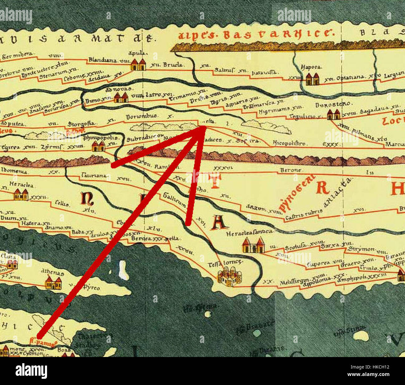 The 'Tabula Peutingeriana' is a Roman road map that provides a glimpse ...