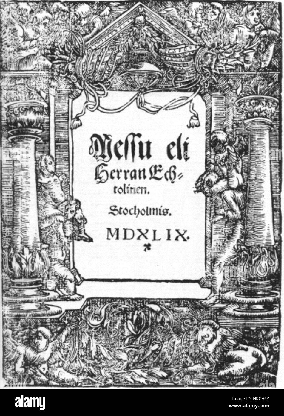 This piece titled 'Messu eli Herran Echtolinen' depicts a historical ...