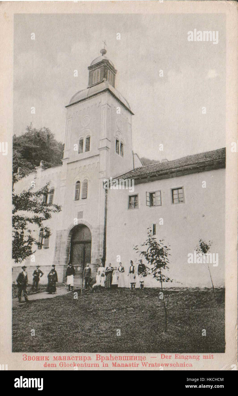 A vintage postcard from the city of Cacak, featuring a scenic view from ...