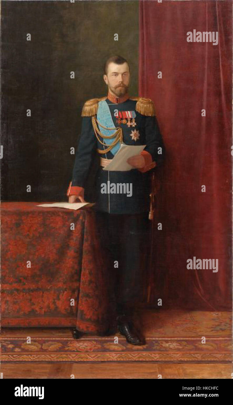 This painting depicts Tsar Nicholas II of Russia, the last Emperor of ...