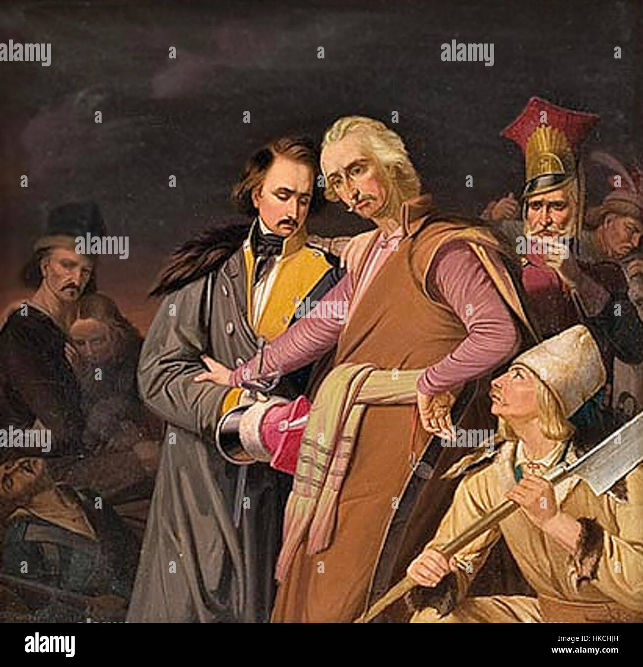 This artwork depicts participants in the November Uprising, a Polish ...