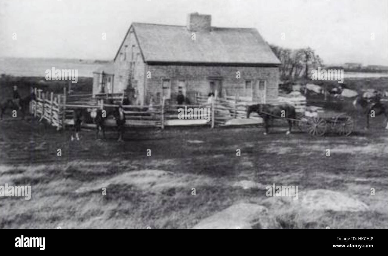 The Nonamesset farmhouse, painted by A.H. Folsom, captures the charm of ...