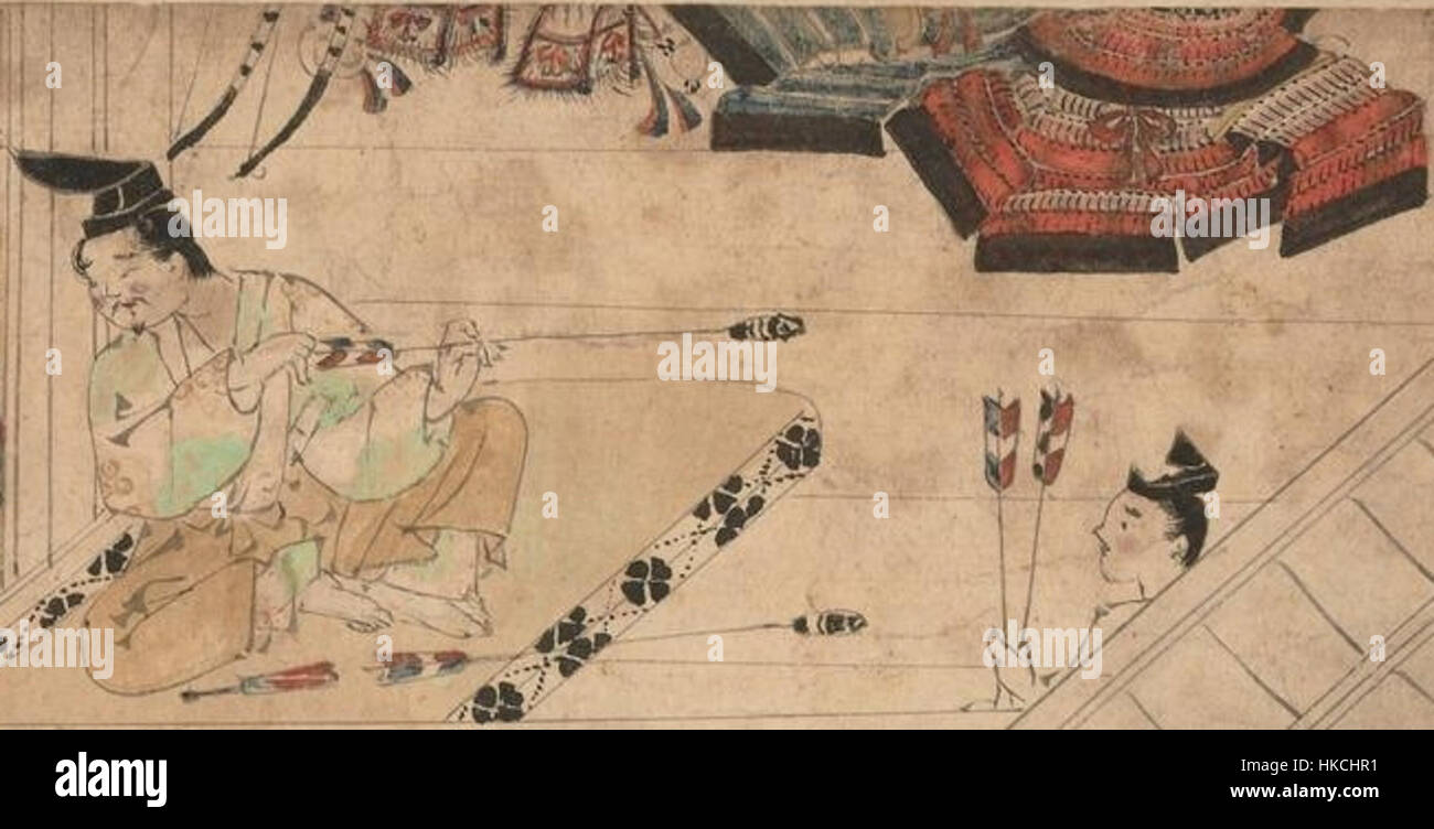 'Obusuma Saburo emaki' features a detailed depiction of traditional ...