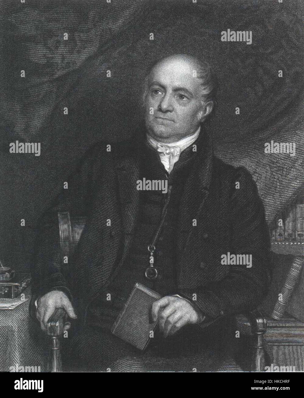 *Olinthus Gregory* is a portrait painting of a prominent figure from ...