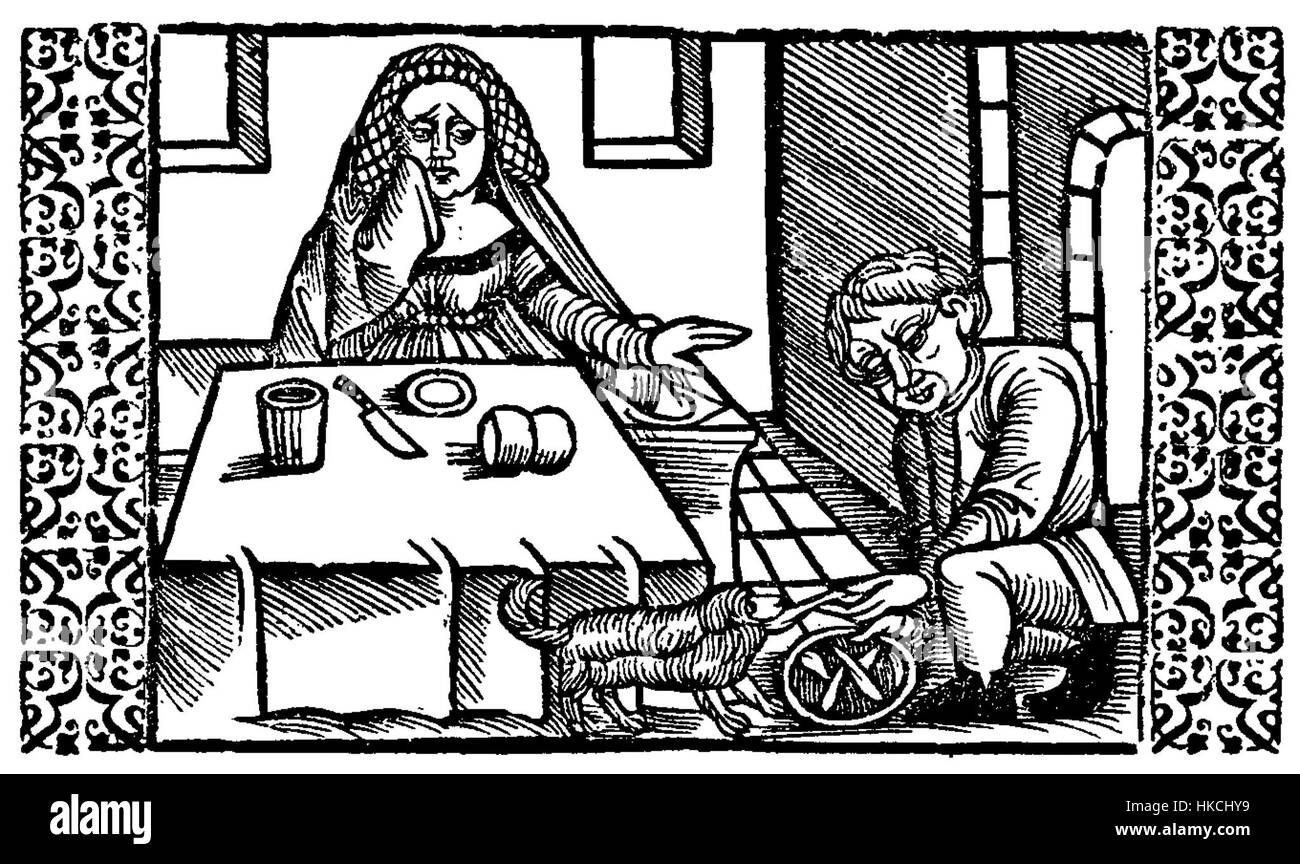 This artwork by Ignacy Chrzanowski depicts a scene from Aesop's fables ...