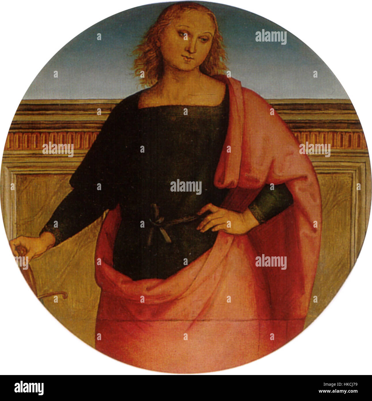 This altarpiece by Perugino, 'Pala di Sant'Agostino,' features a young ...