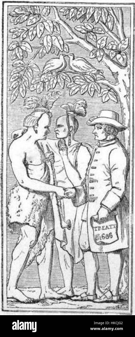 Artwork depicting the historical event of Penn's Treaty with the Native ...