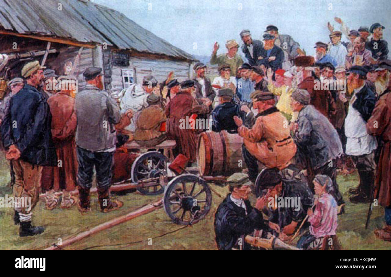 This Russian painting by Plastov portrays a scene from the election ...