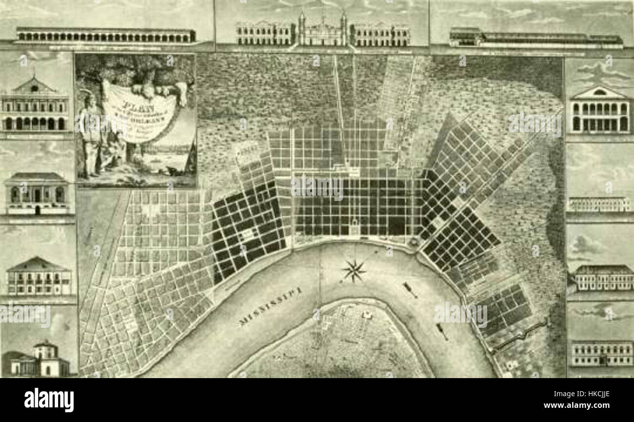 New orleans map 19th century hi-res stock photography and images - Alamy