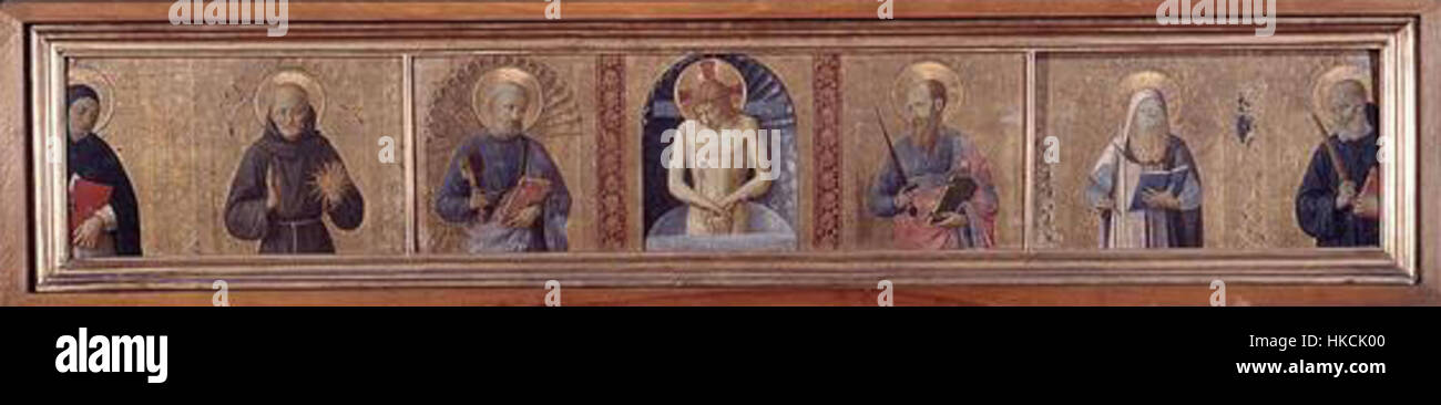 'Predella Bosco ai Frati' is an artwork depicting a religious scene ...