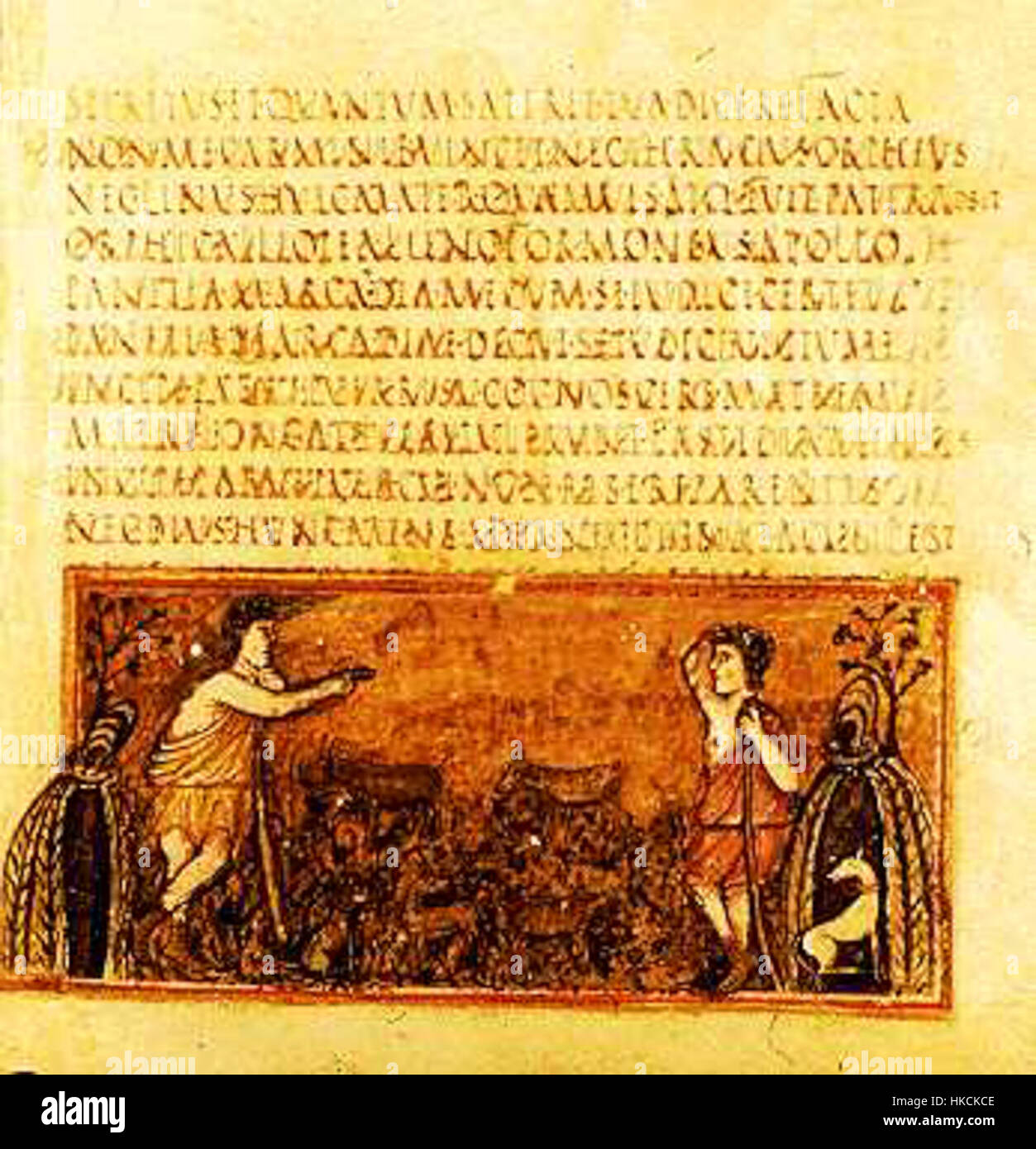 A page from a Roman Virgil manuscript, this folio showcases a segment ...