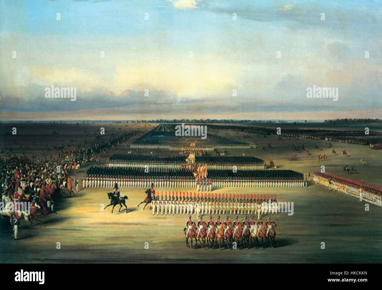 This 1835 painting of a Russo-Prussian parade in Kalisz captures a ...