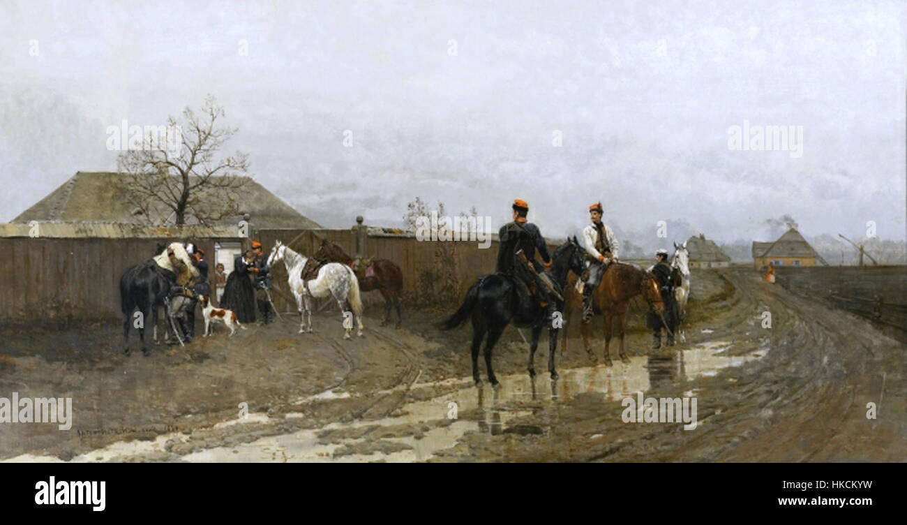 This painting depicts a scene from the January Uprising of 1863, a key ...
